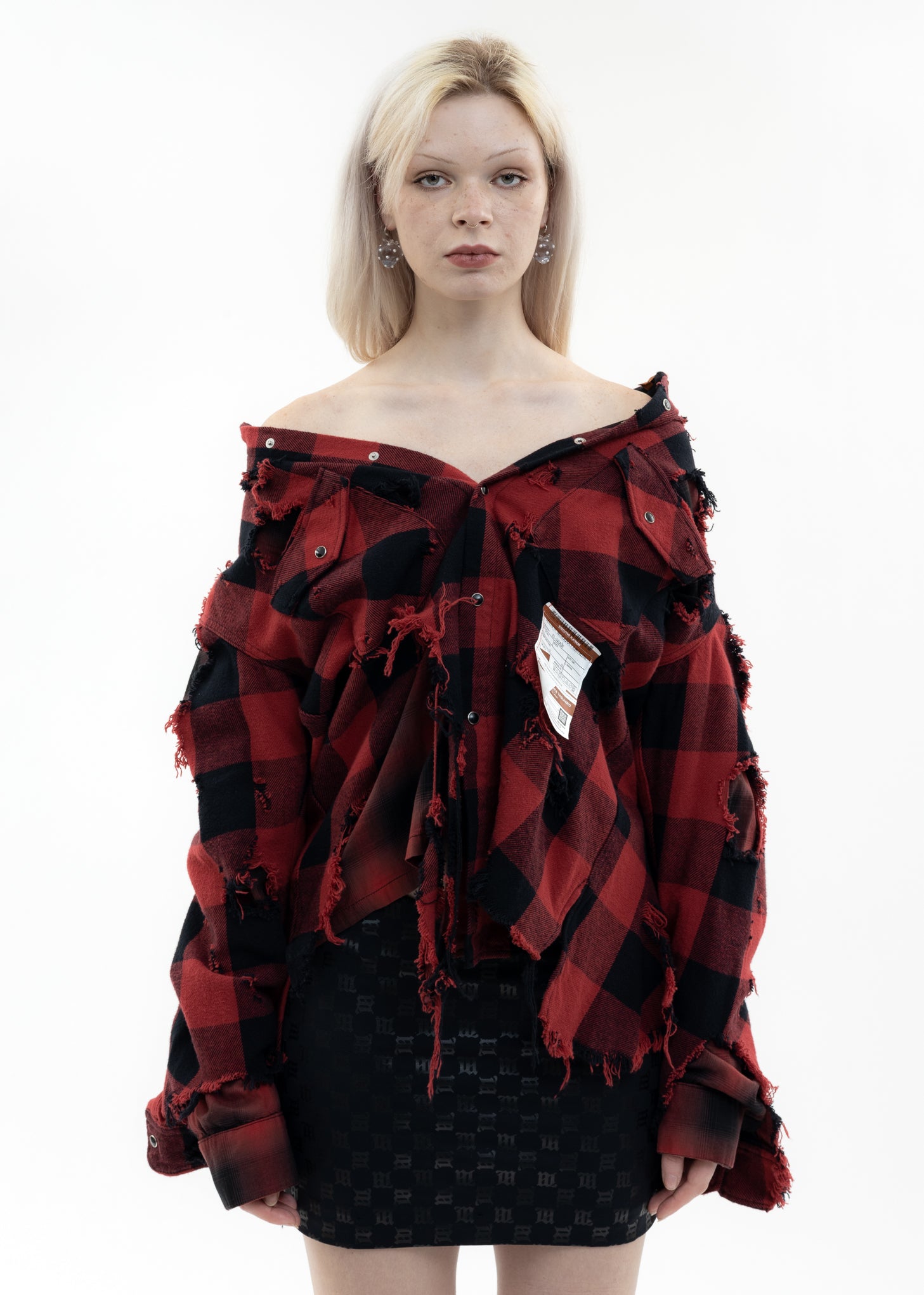 Red Broken Layered Check Shirt – 017 Shop
