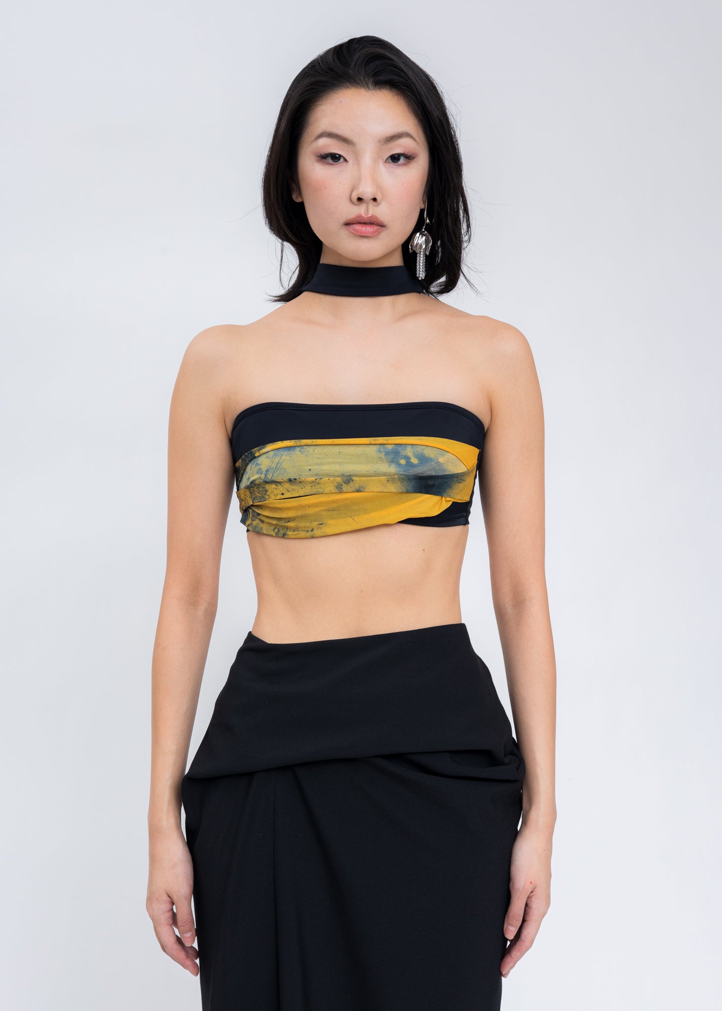 Yellow Cross Neck Tube Top – 017 Shop