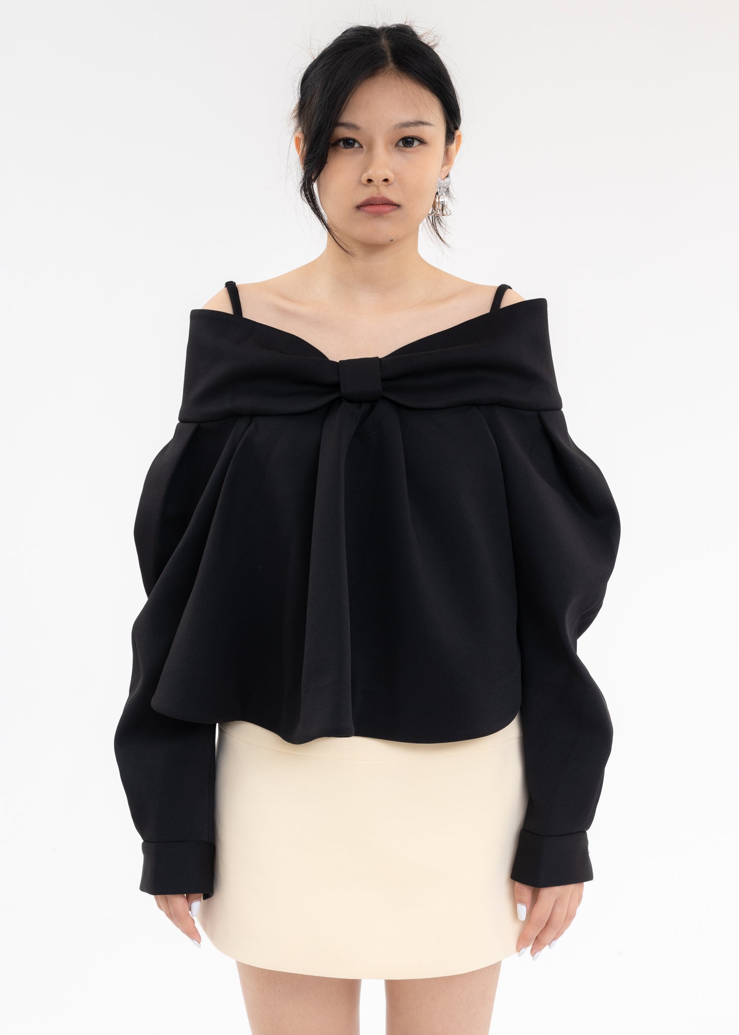 Black Bow Top – 017 Shop