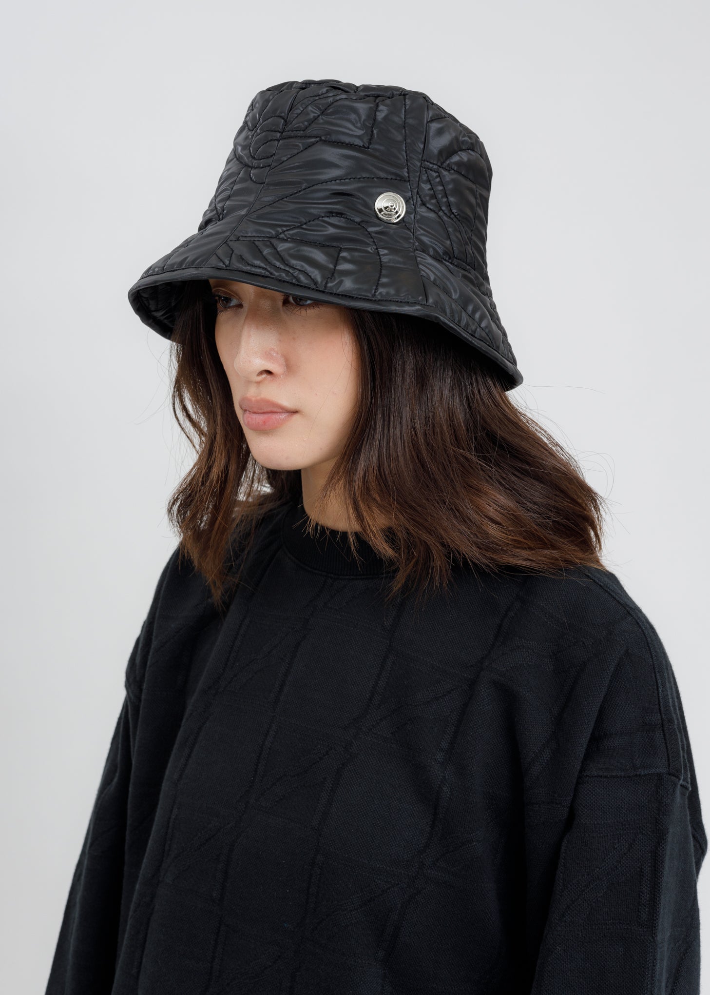 Black Quilted Bucket Hat – 017 Shop