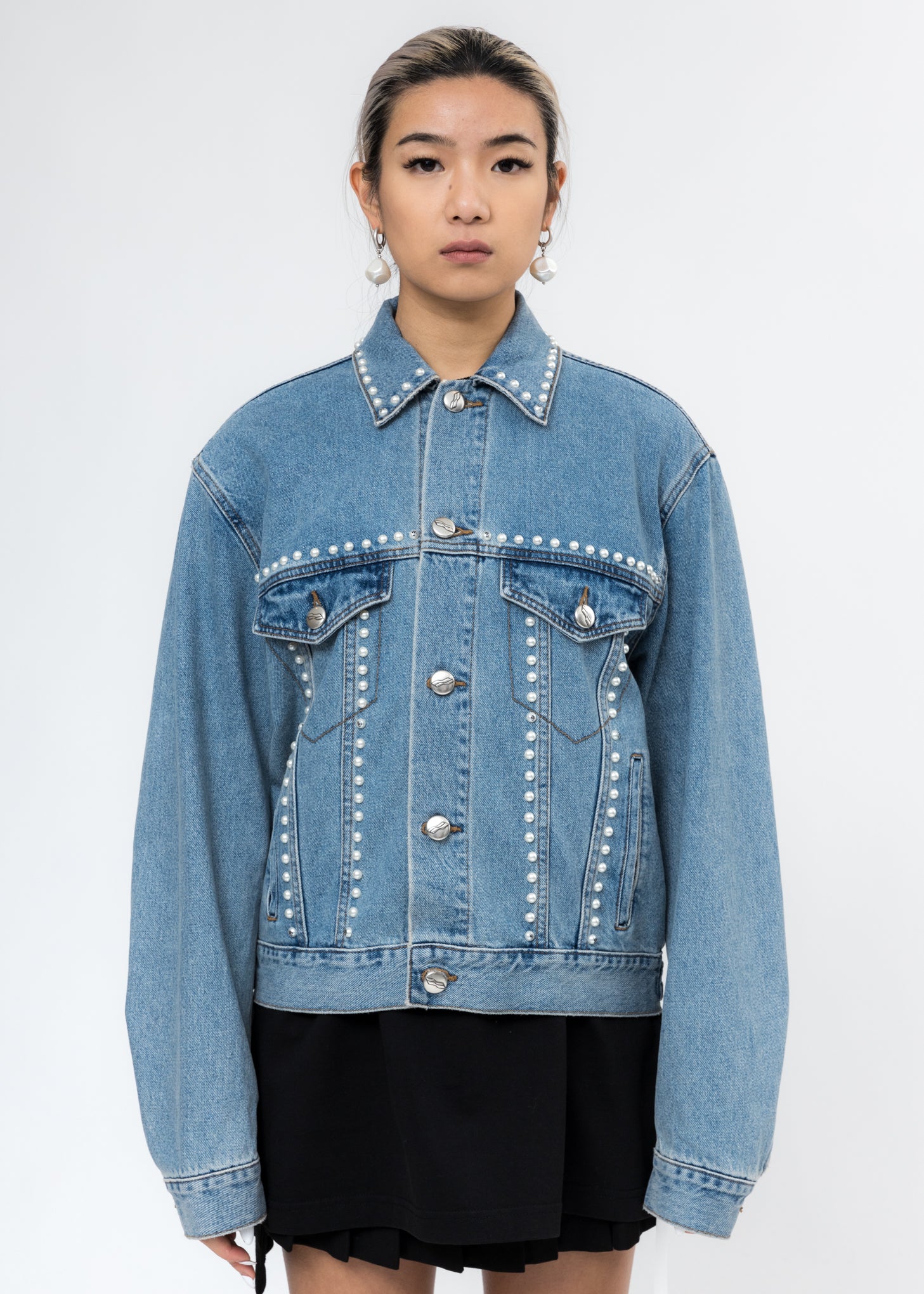Blue Pearl Lining Denim Jacket – 017 Shop