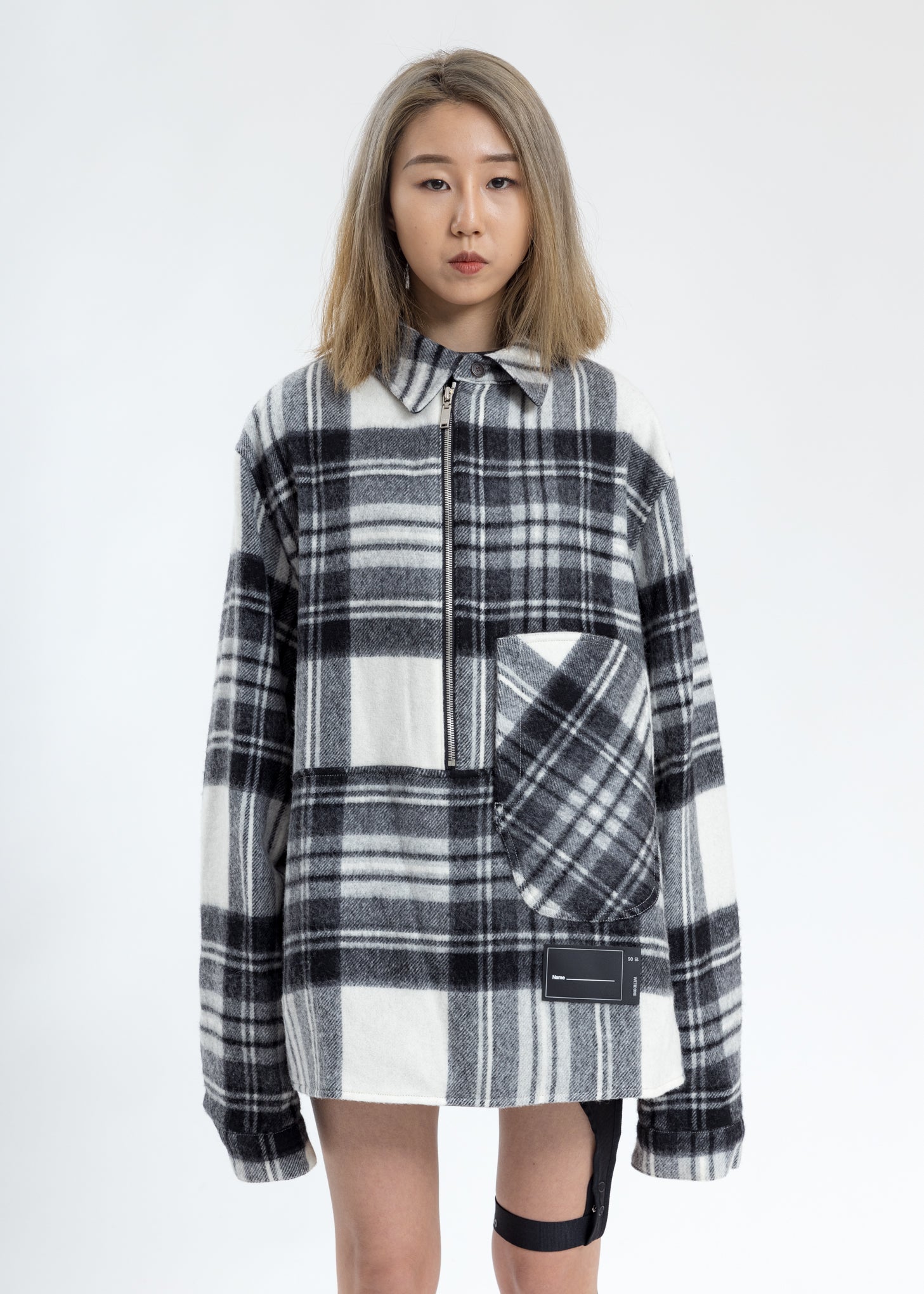 Grey WD English Check Anorak – 017 Shop
