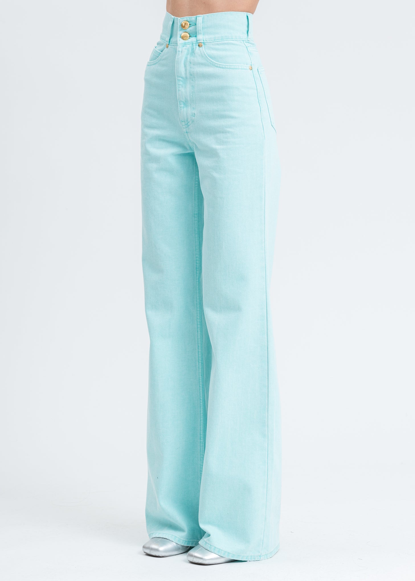 Mint High Waist Long Wide Denim Pants – 017 Shop