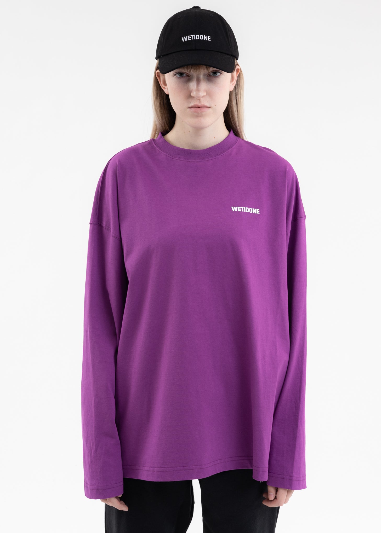 PURPLE BASIC FRONT BACK LOGO LONG-SLEEVED T-SHIRT – 017 Shop