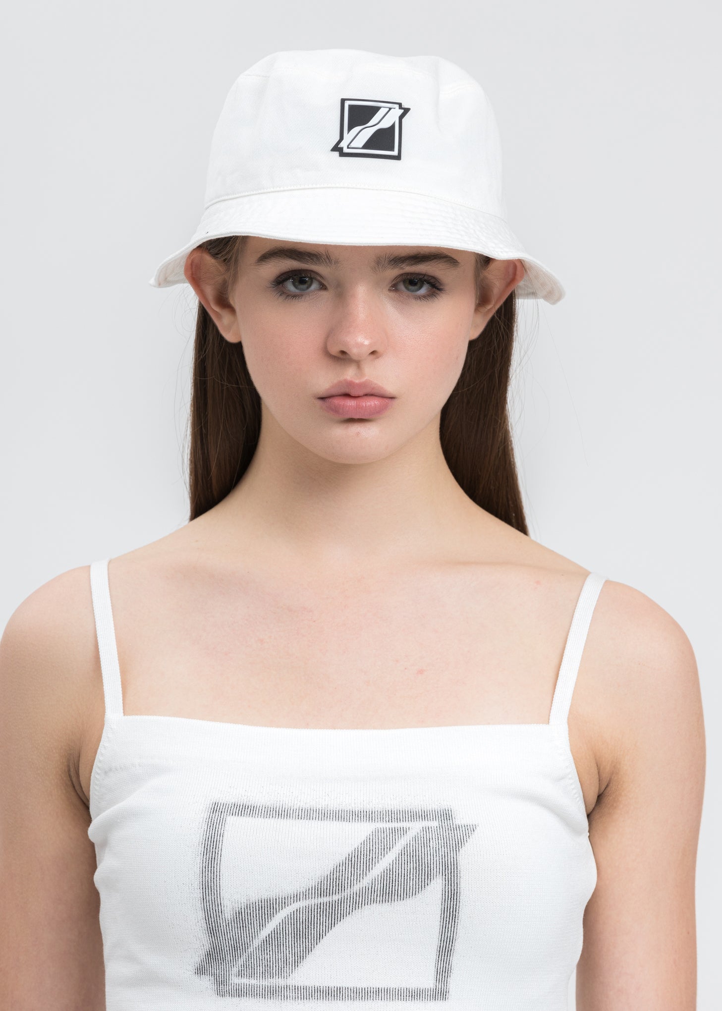 White Square Logo Bucket Hat – 017 Shop