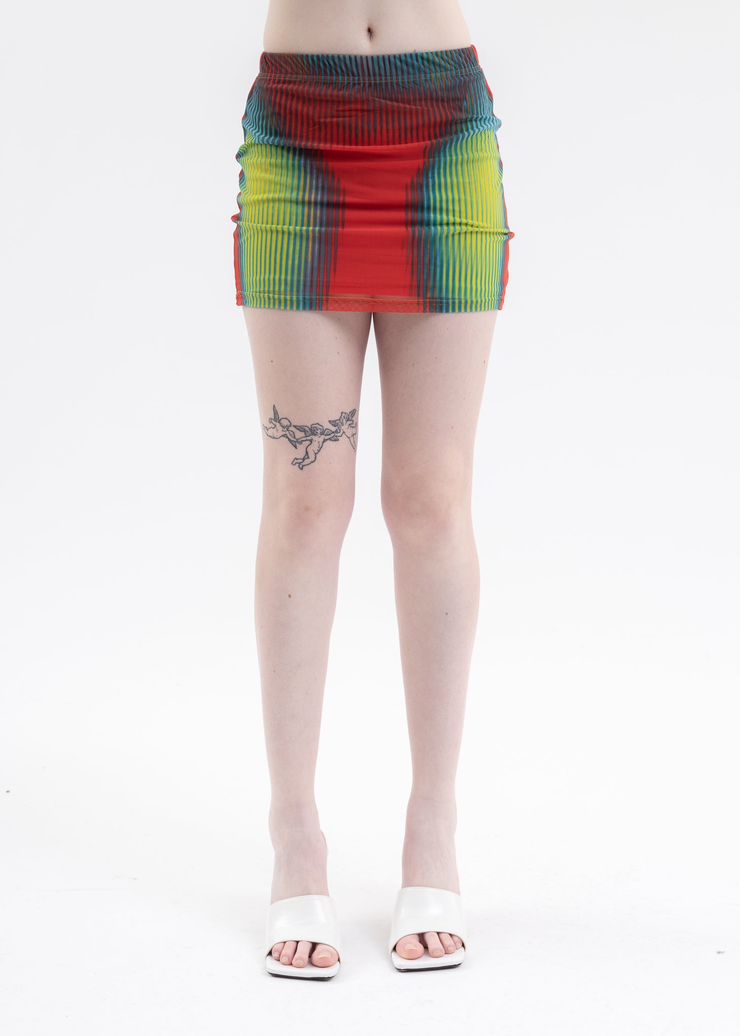YELLOW / RED / BLUE Jean Paul Gaultier Edition BODY MORPH MINI SKIRT ...