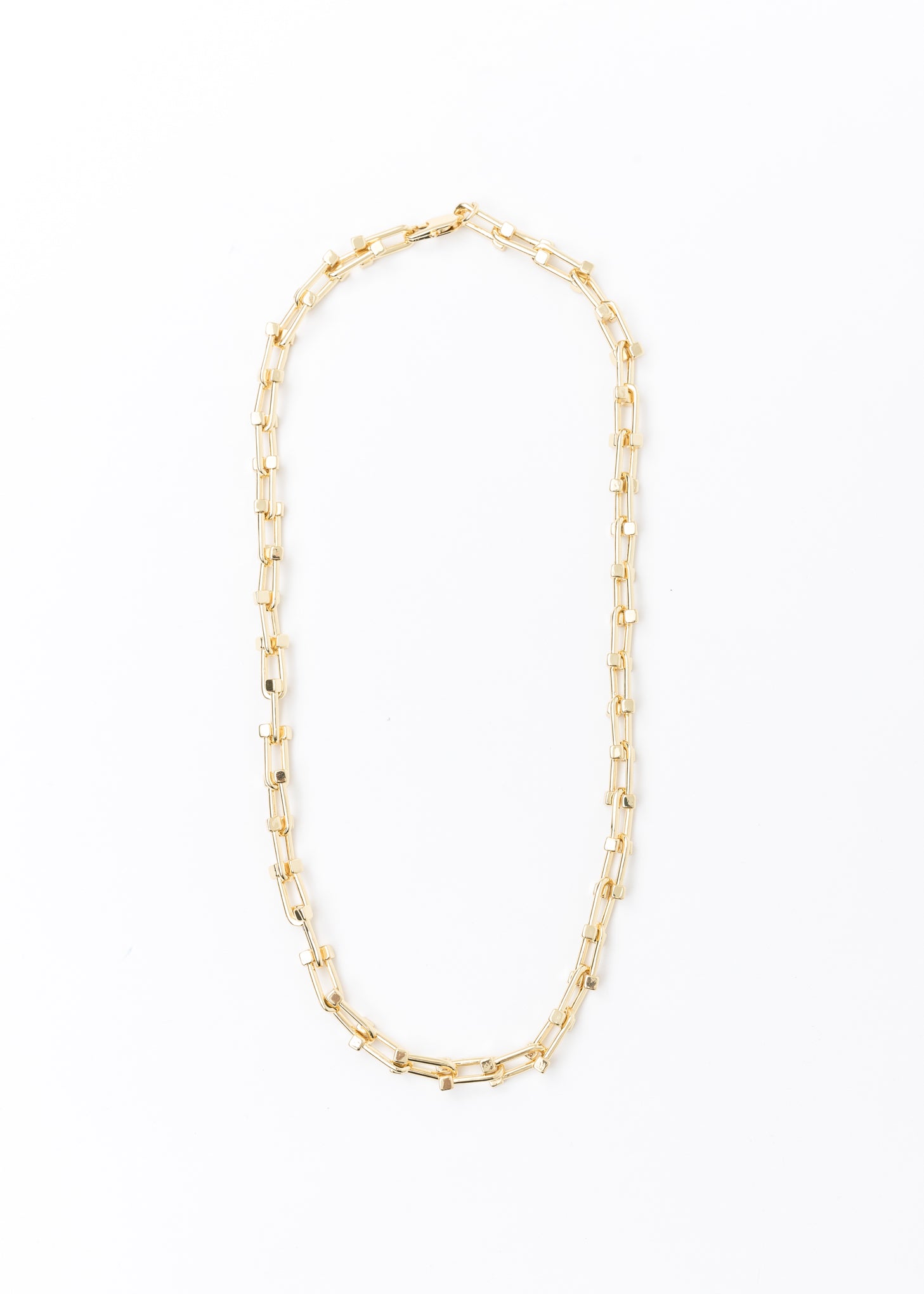 Gold Lock Chain Necklace – 017 Shop