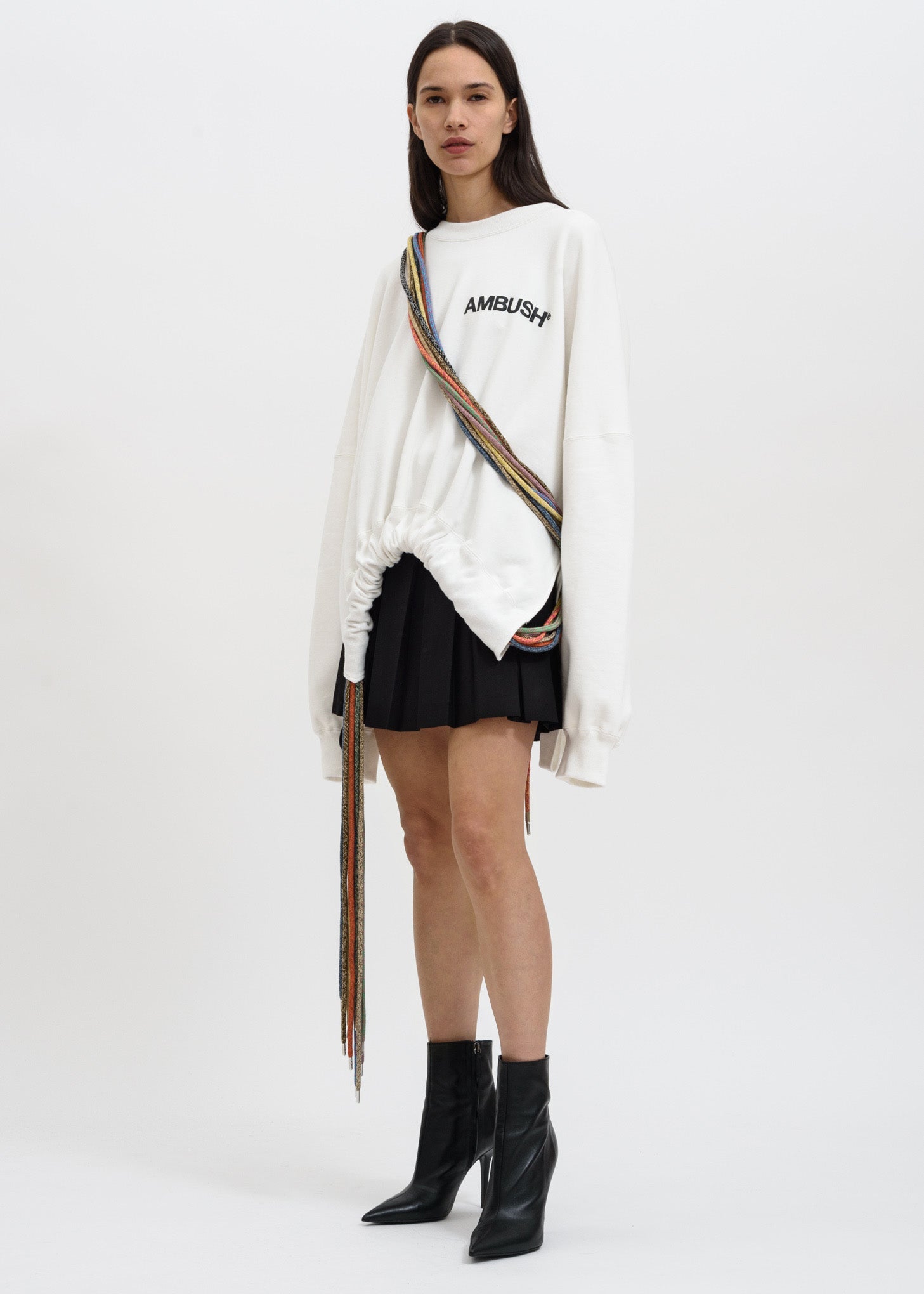 White Long Multi Cord Sweater – 017 Shop