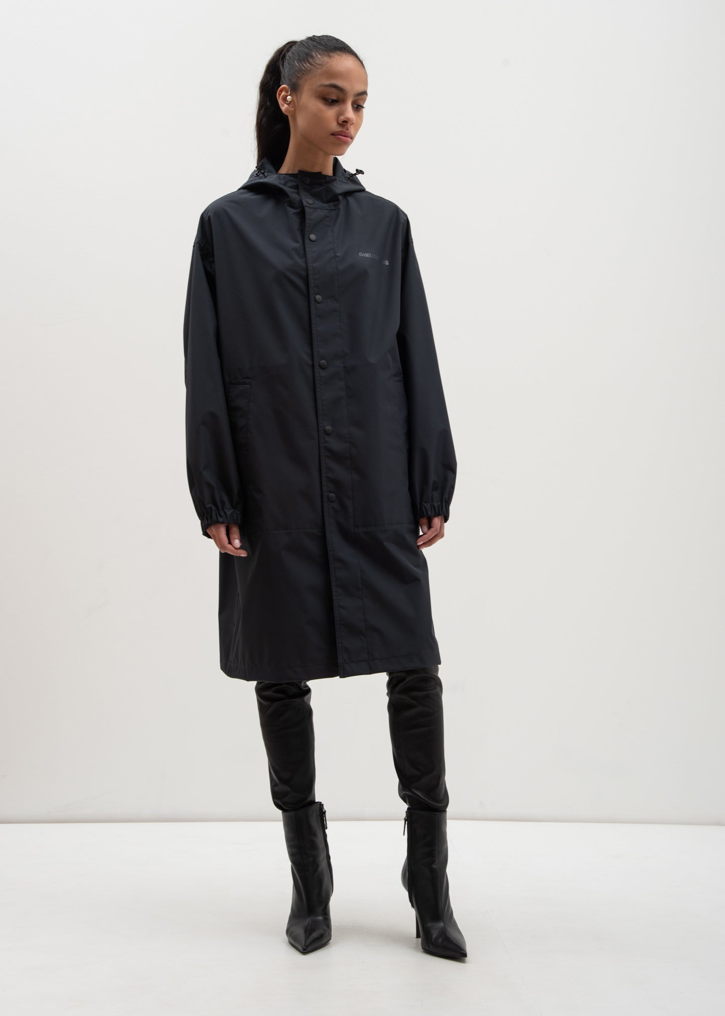 Black Hooded Raincoat (Special Project) – 017 Shop