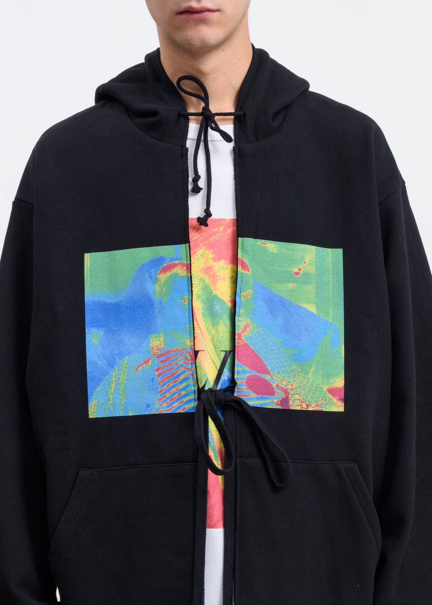 Black Graphic Print Oversized Hoodie – 017 Shop