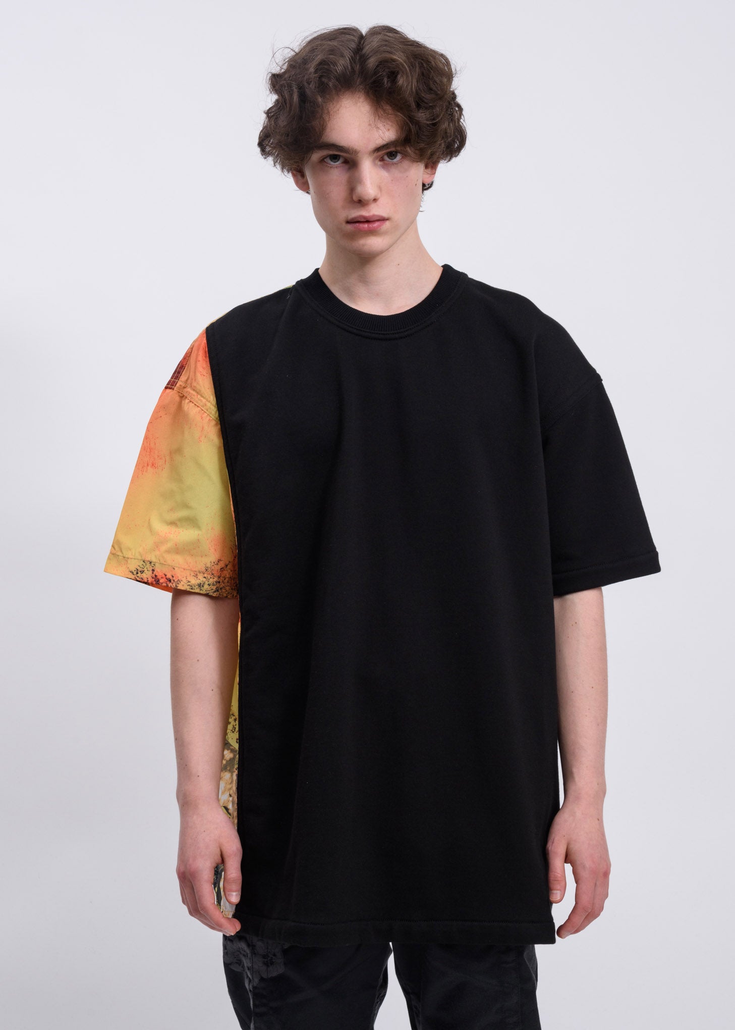 Black And Yellow Guohua Sleeve T-Shirt – 017 Shop