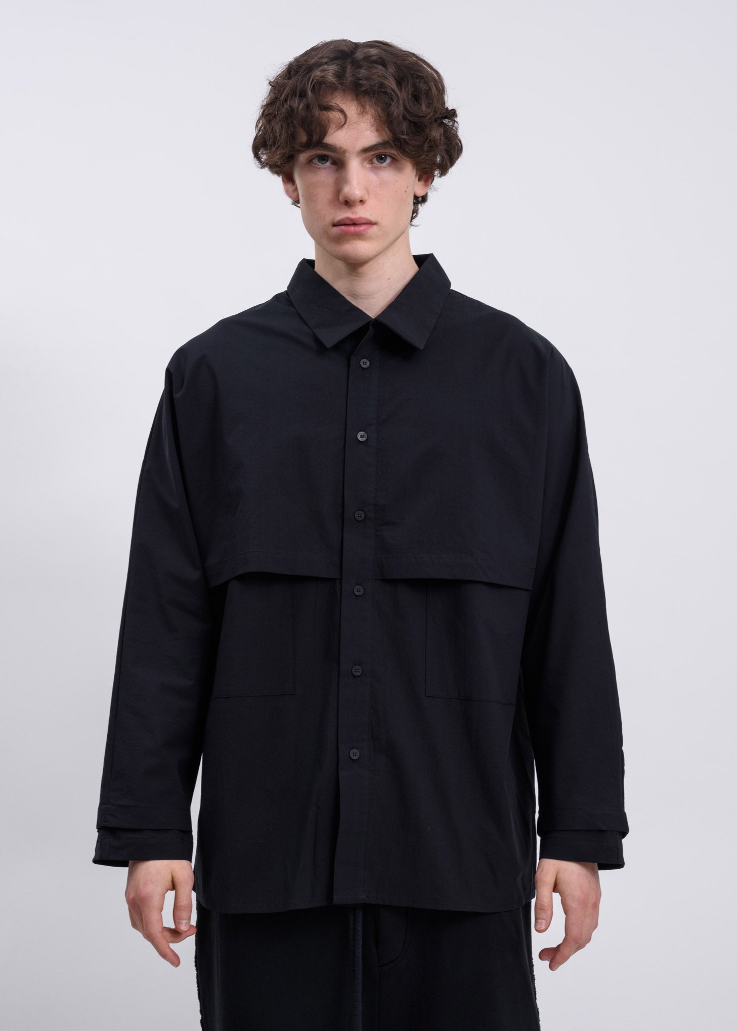 Black Layered Multi Pocket Shirt – 017 Shop