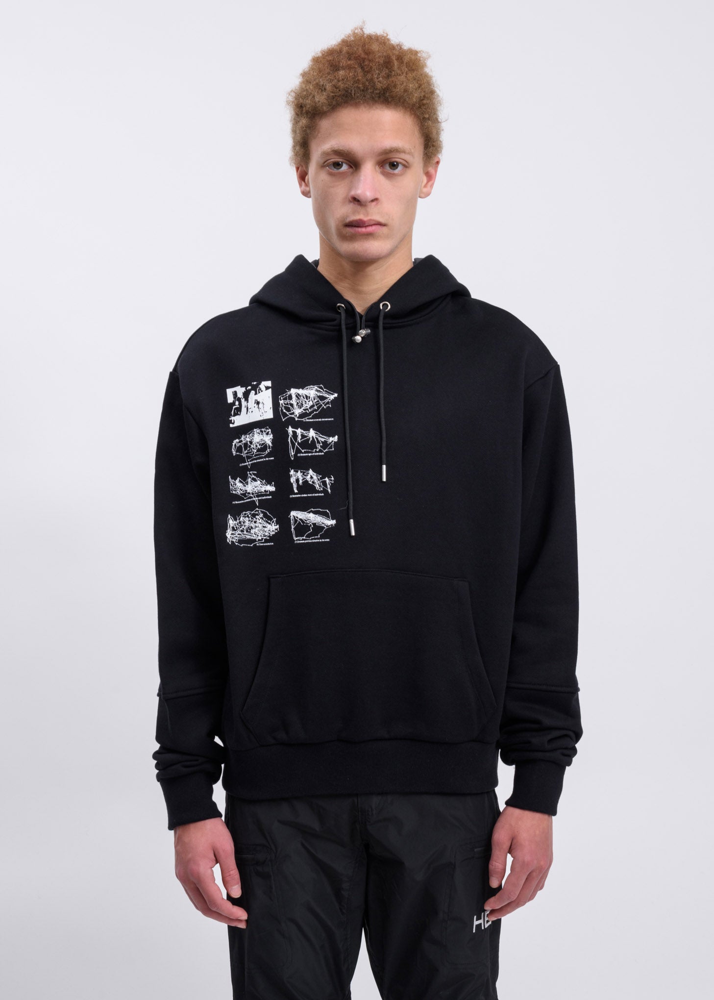 Black Hoodie W. Inside Tech Hood – 017 Shop