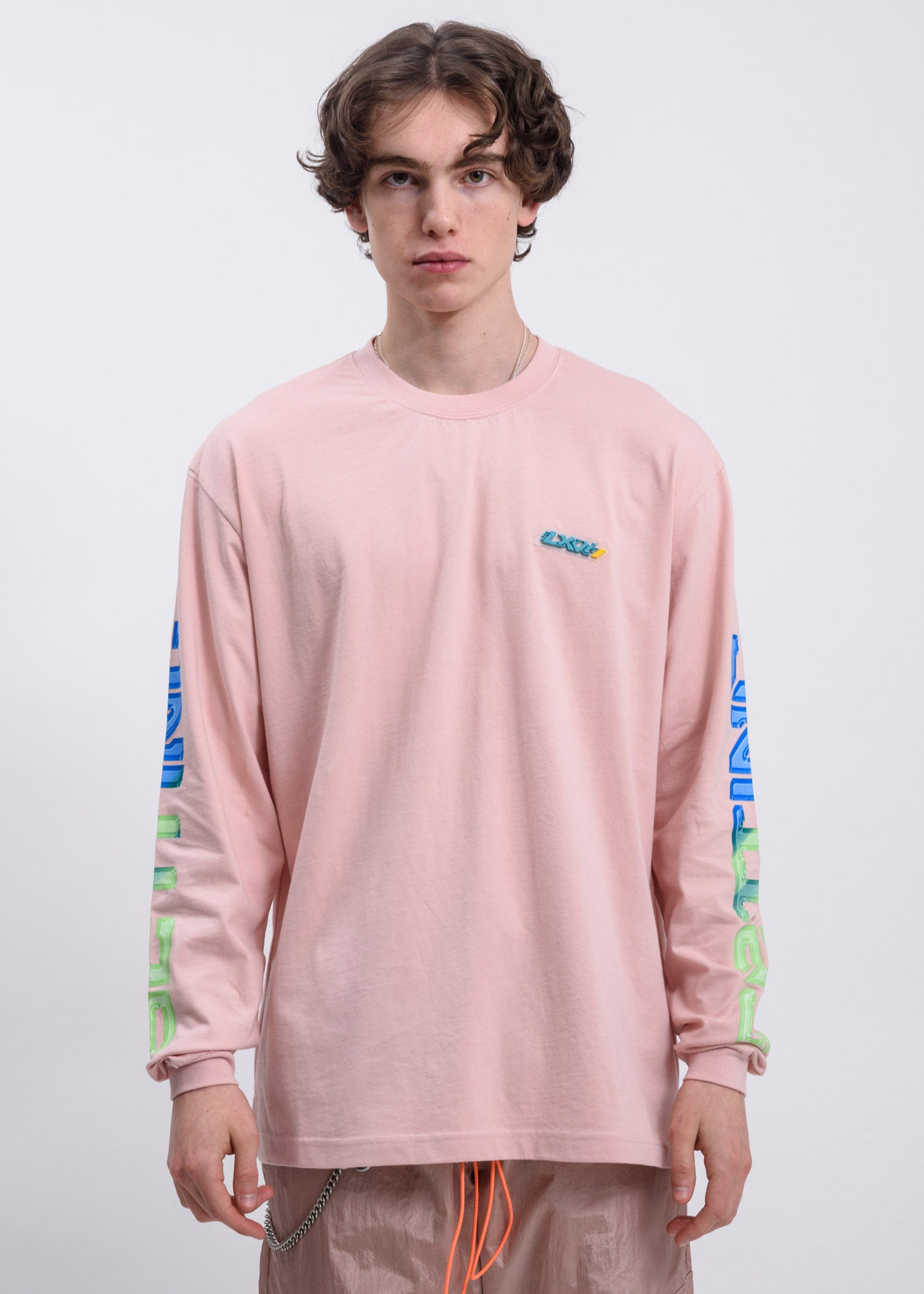 Pink Chest Logo Long Sleeve – 017 Shop