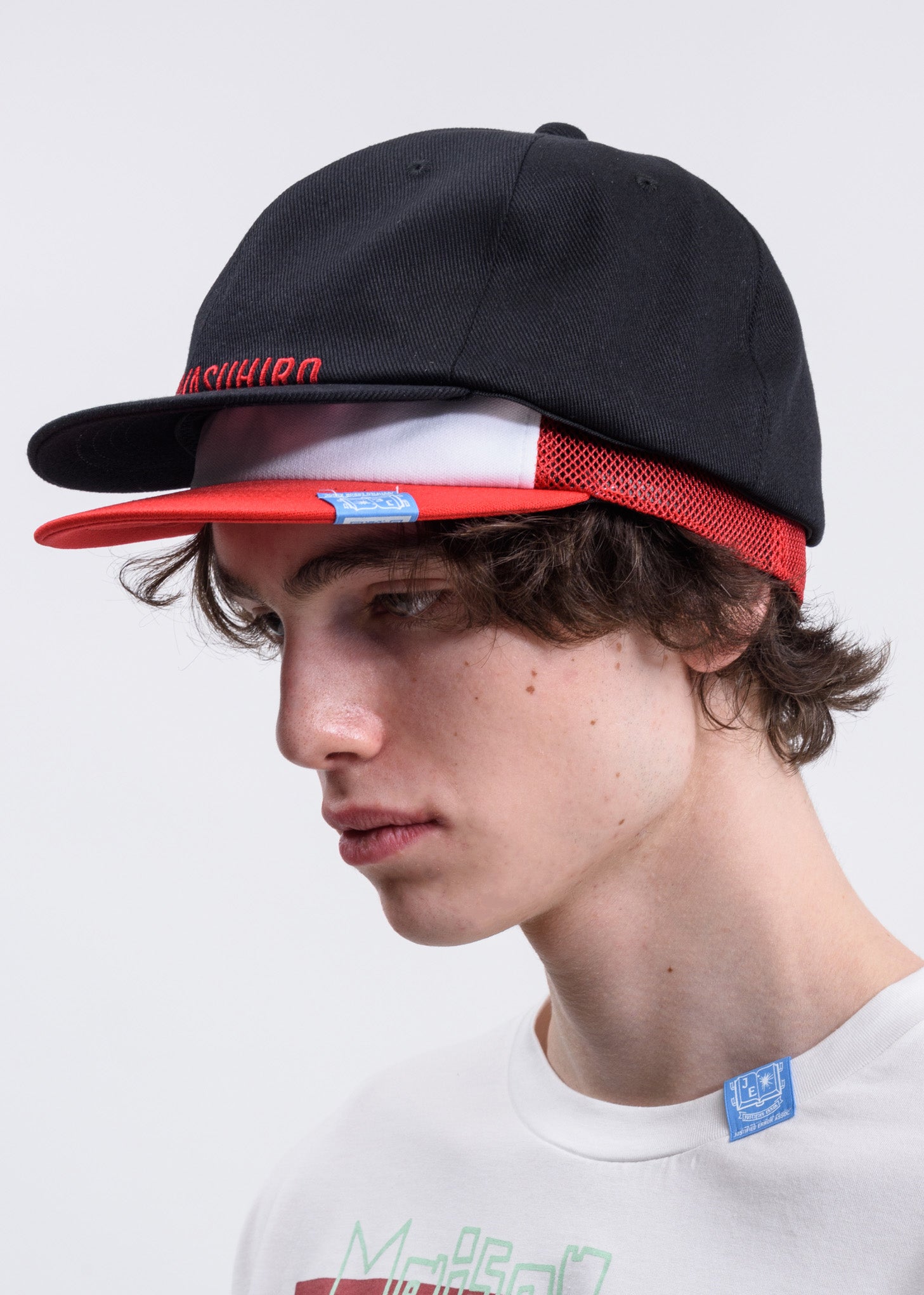 Black And Red Double Cap – 017 Shop