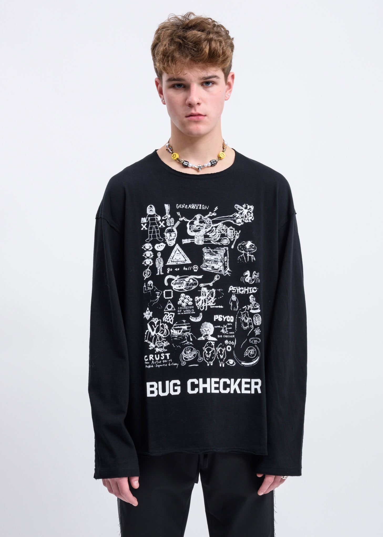 Black Bug Checker Sweater – 017 Shop