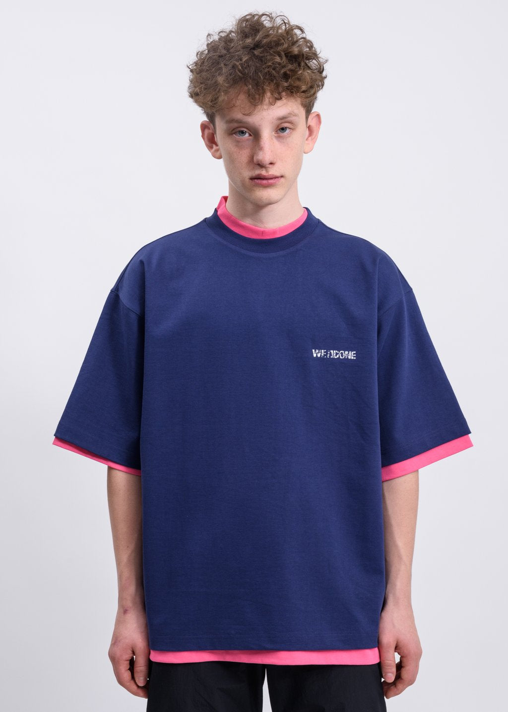 Navy And Pink Reversible Gig T-shirt – 017 Shop