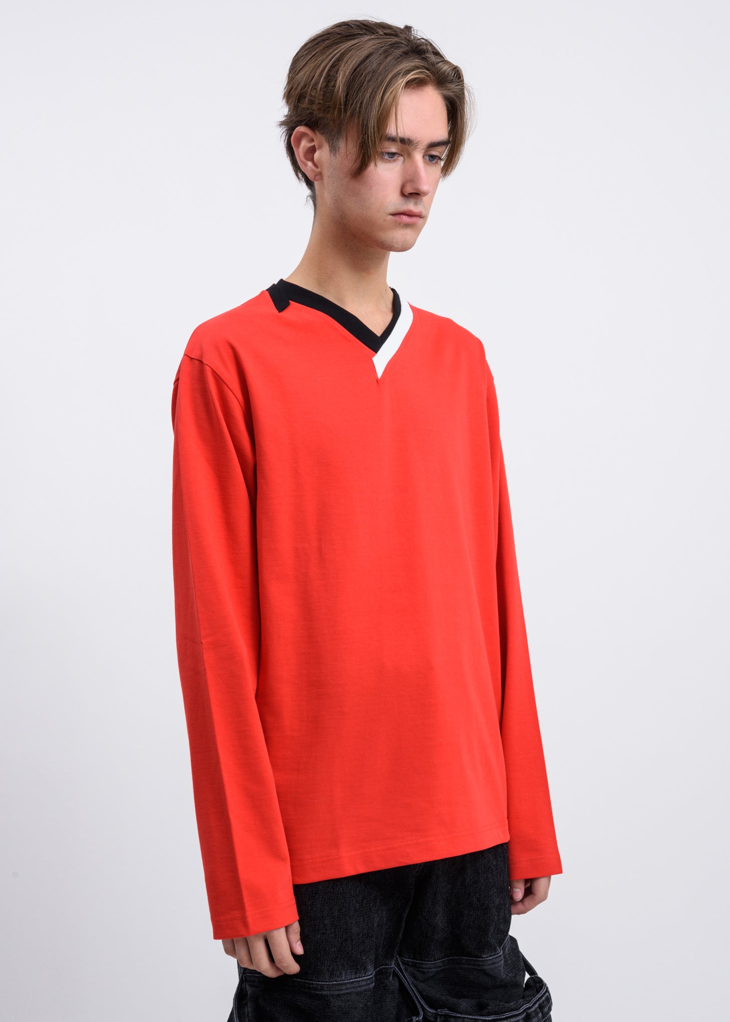 Red Multi-Collar T-Shirt – 017 Shop