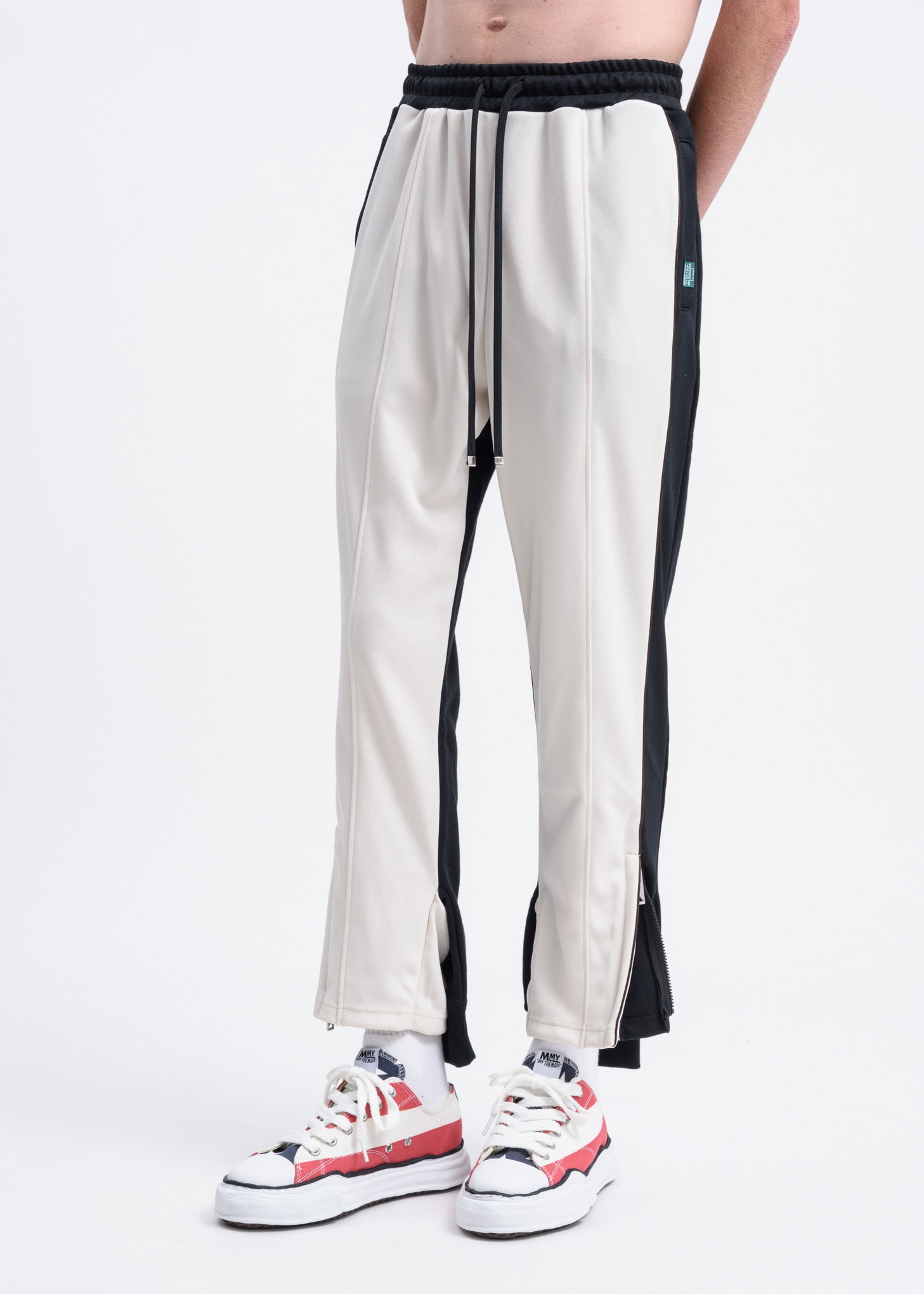 White Combined Track Pants – 017 Shop