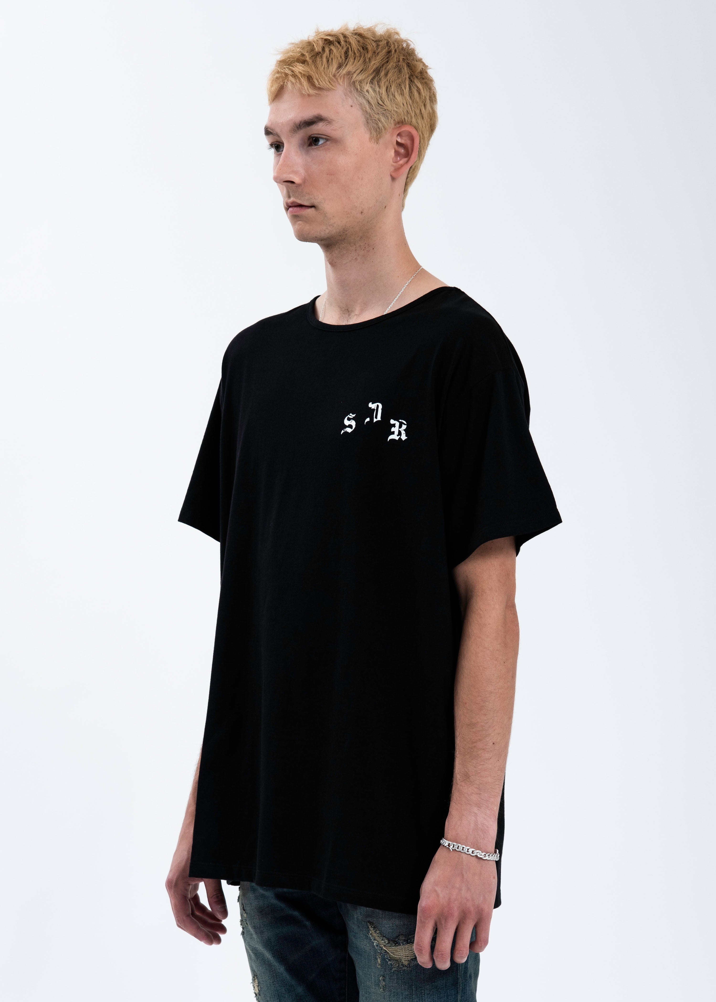Black Distressed Logo T-Shirt – 017 Shop