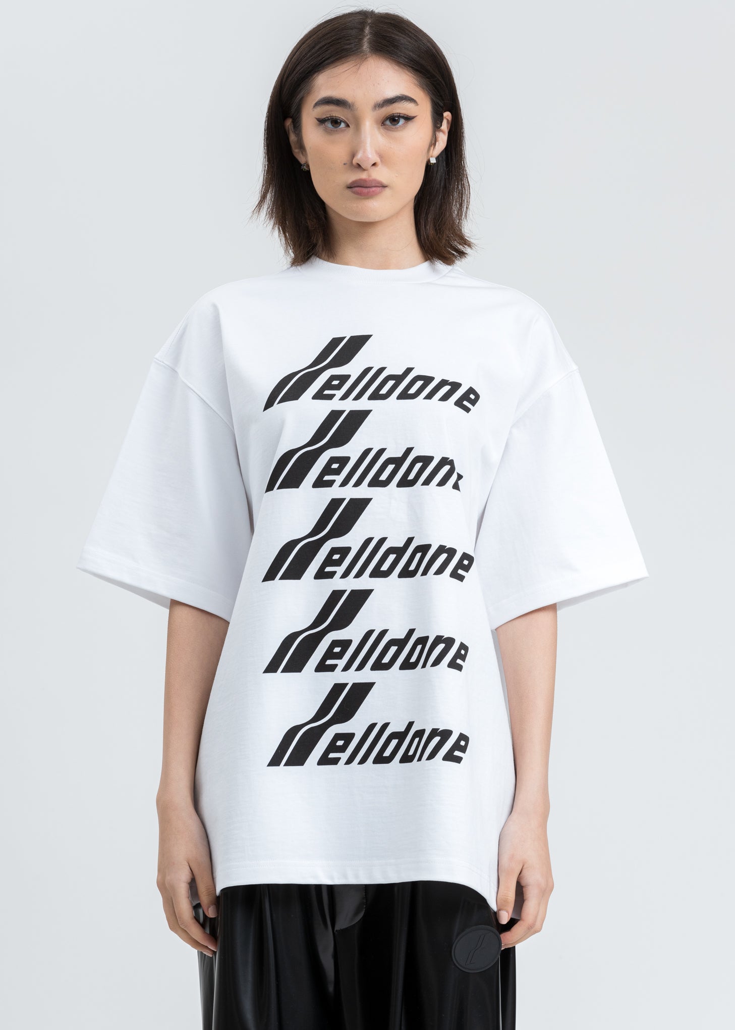 White WELLDONE Front Logo T-Shirt – 017 Shop