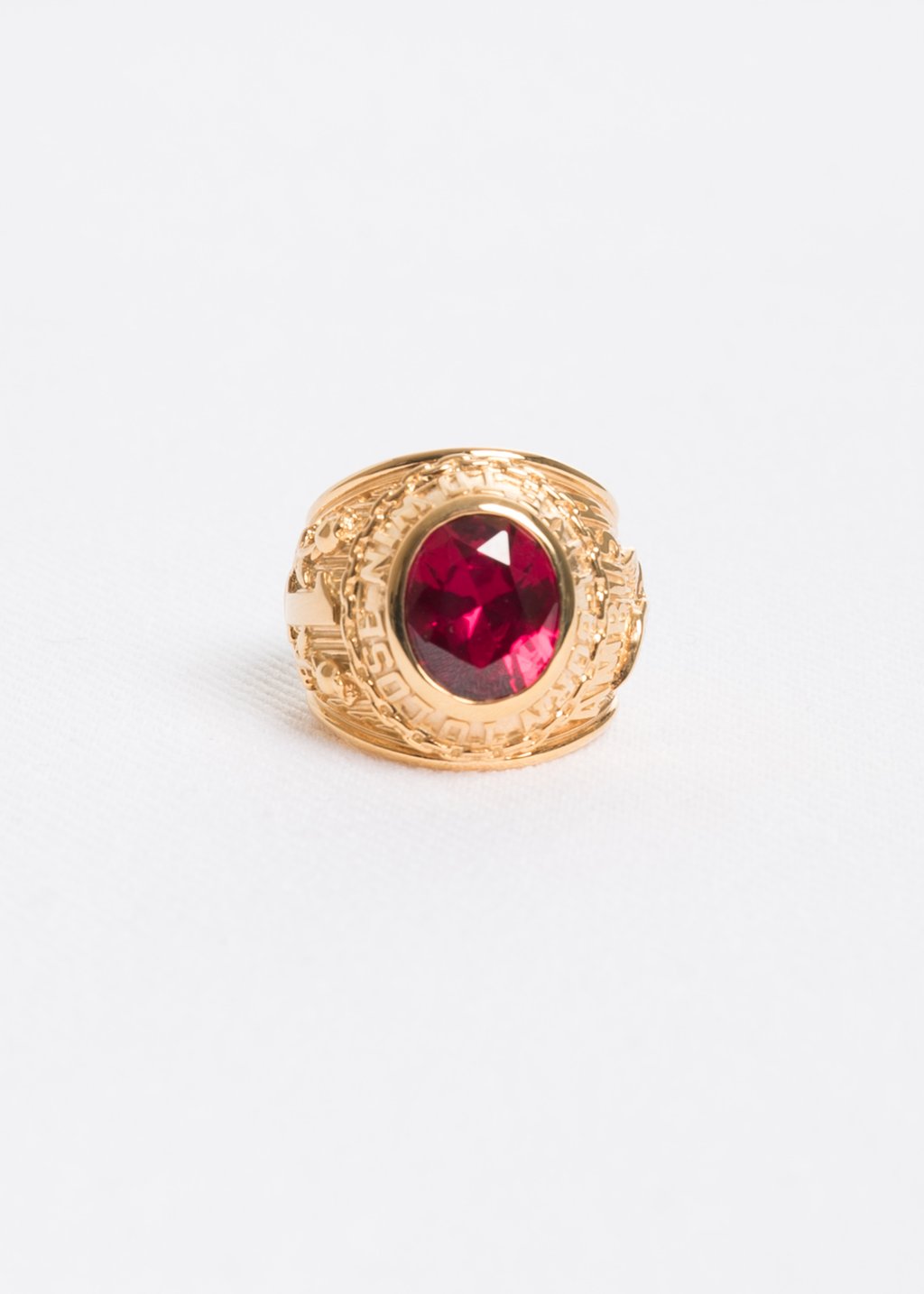 Gold and Red Class Ring – 017 Shop