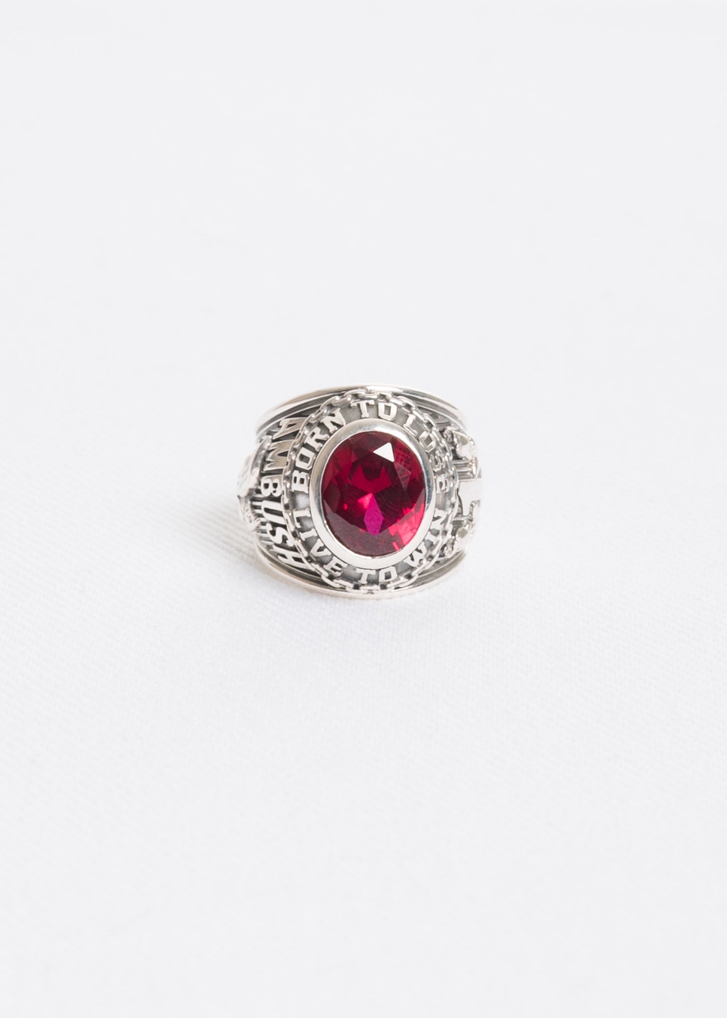 Silver and Red Class Ring – 017 Shop