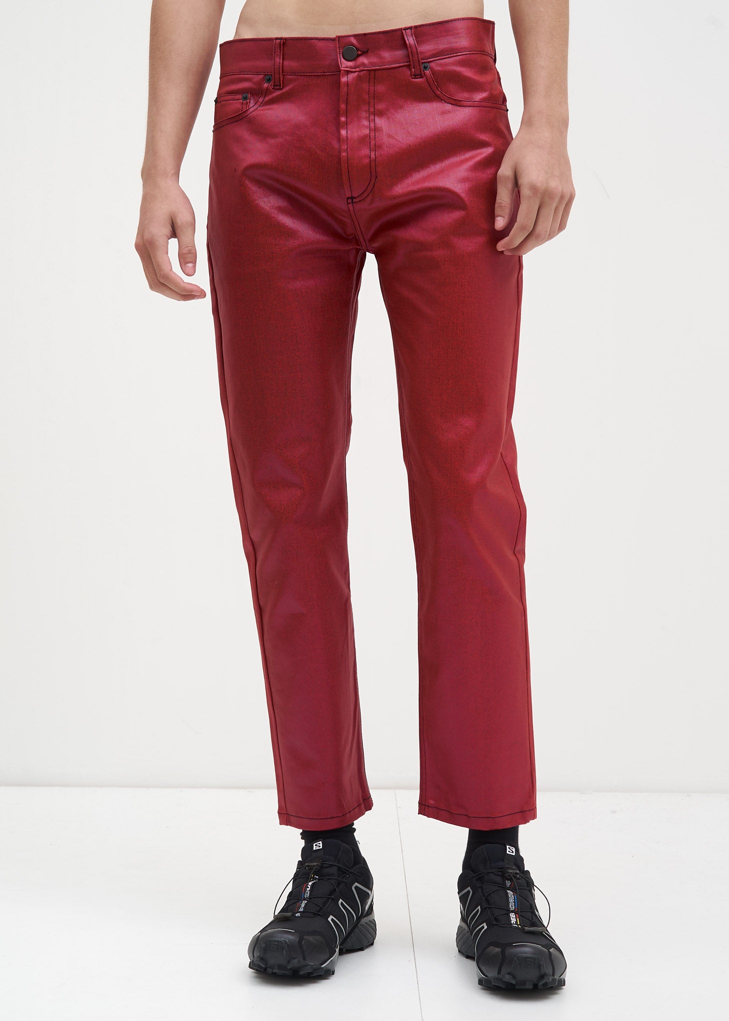 Red Waxed Jaxon Jeans – 017 Shop