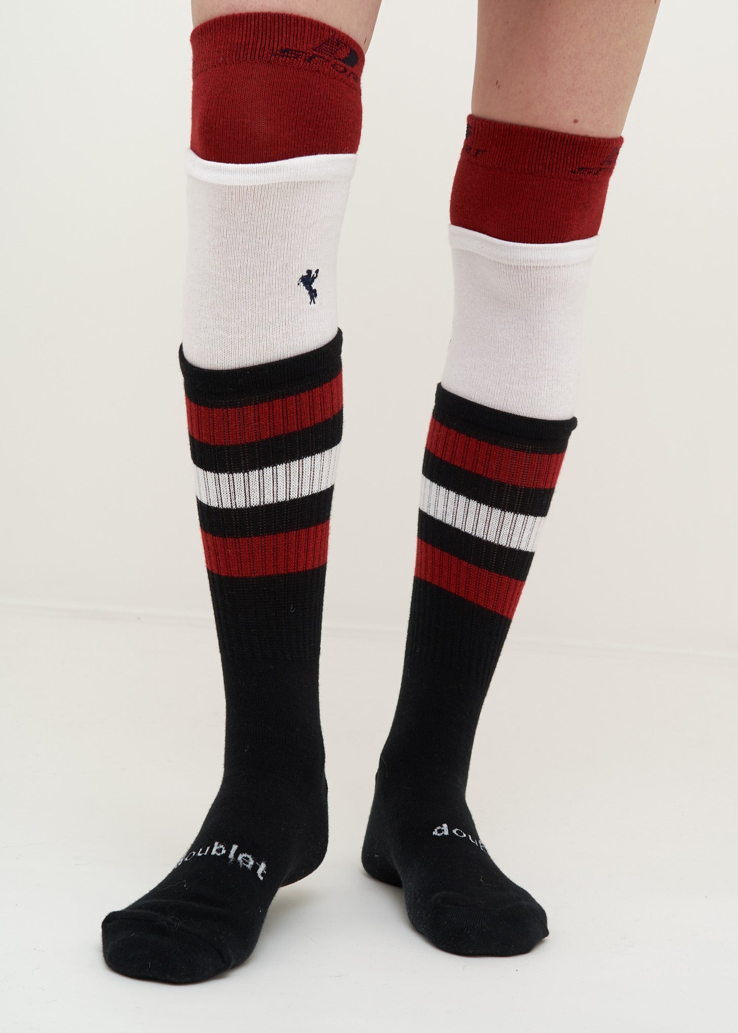 Black 3 Layered Border Socks – 017 Shop