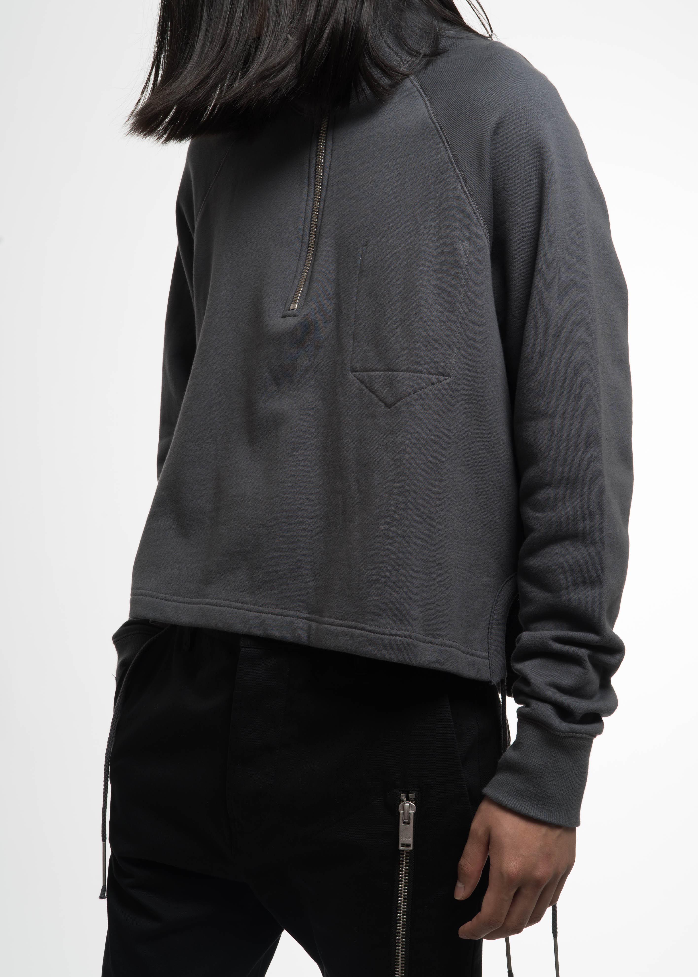 Grey Zip Turtle Neck – 017 Shop