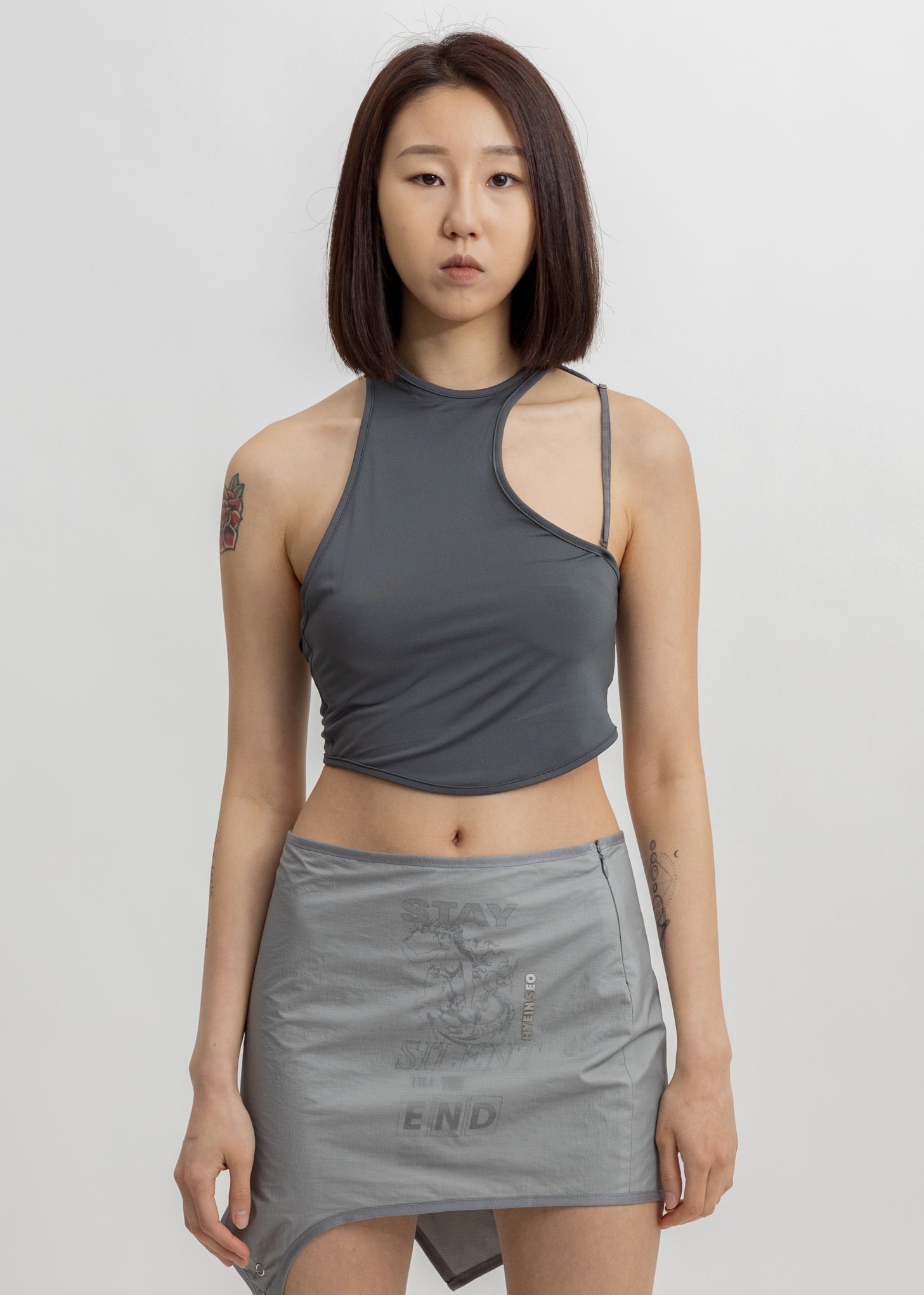 Grey Crescent Top – 017 Shop