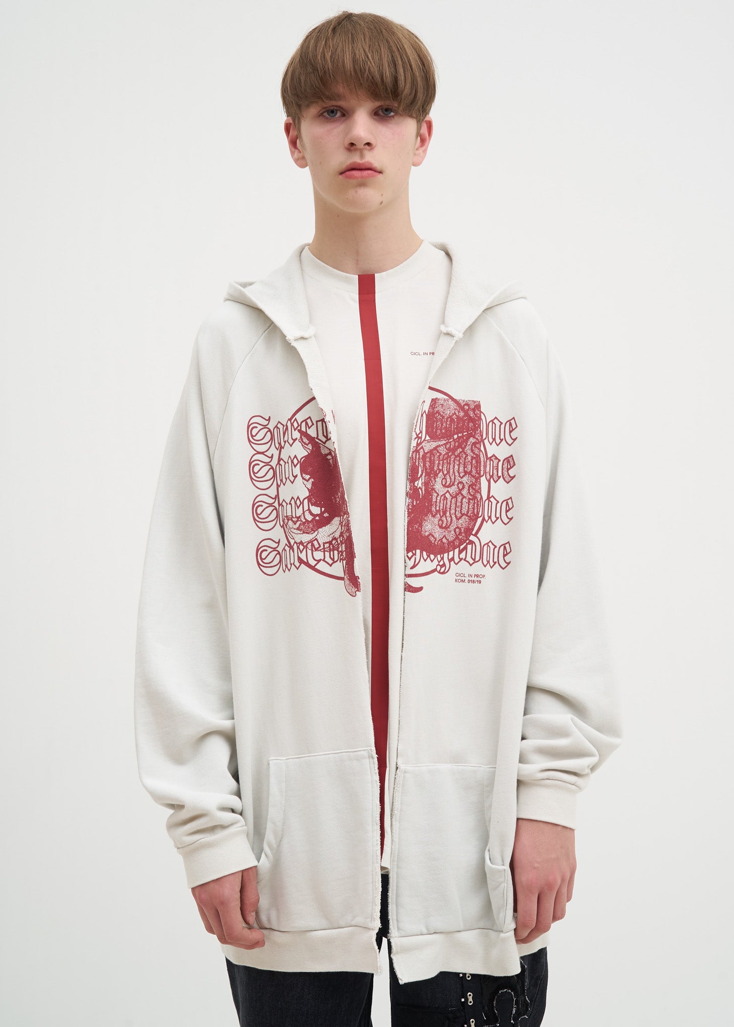 Cream Reversible Oversized Hoodie – 017 Shop