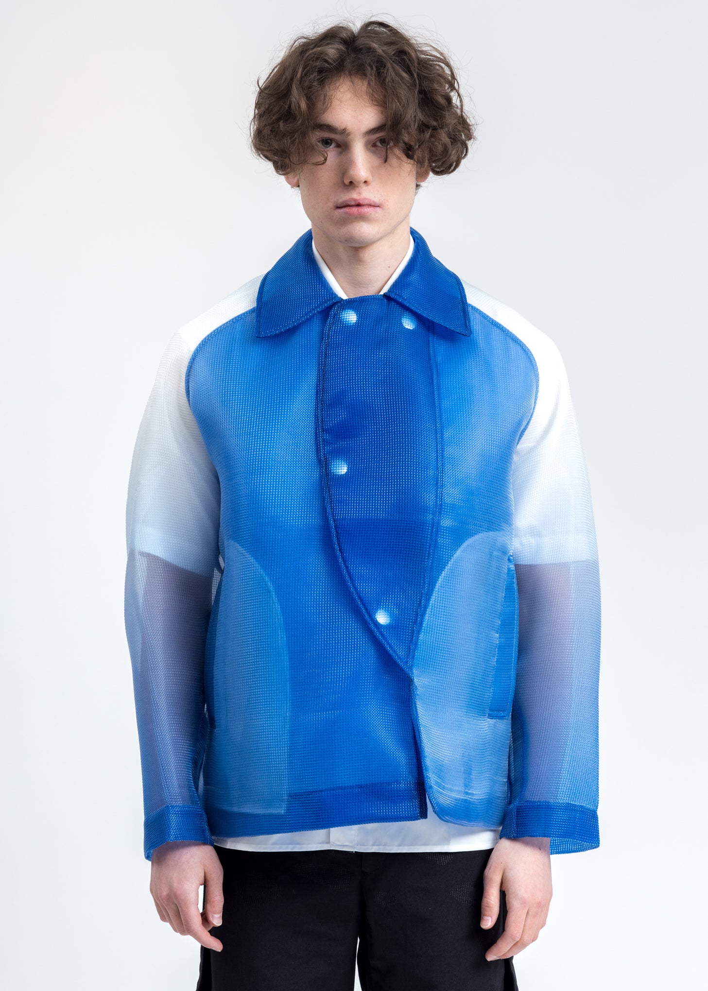 Blue Gradient Coach Jacket – 017 Shop