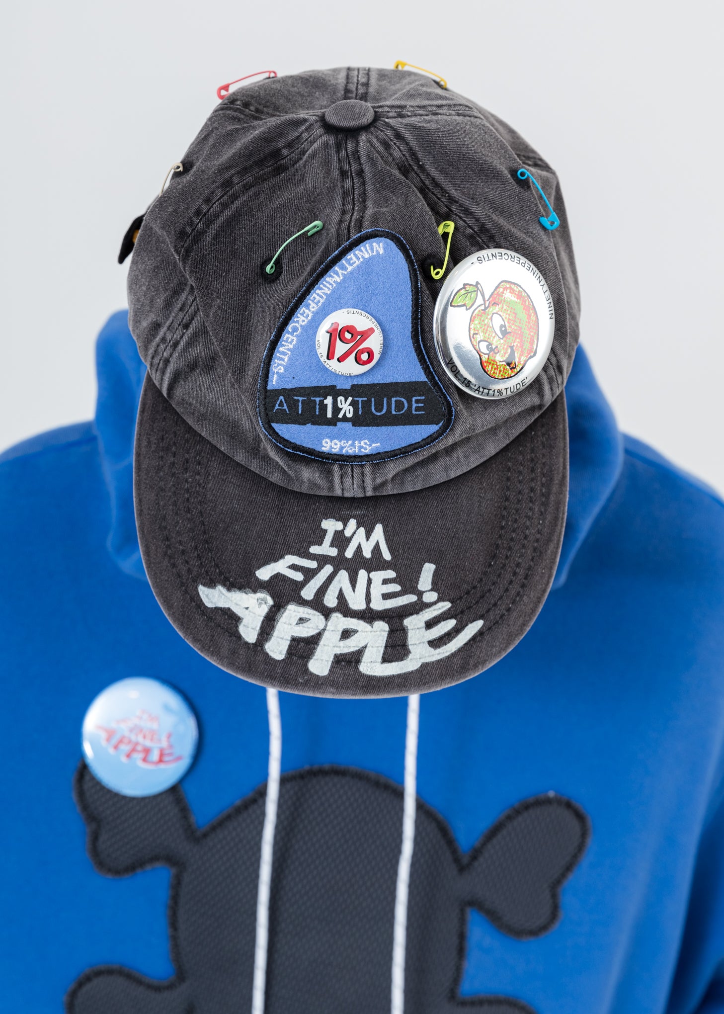 Black 'I'm Fine!' Cap (Glow In The Dark) – 017 Shop