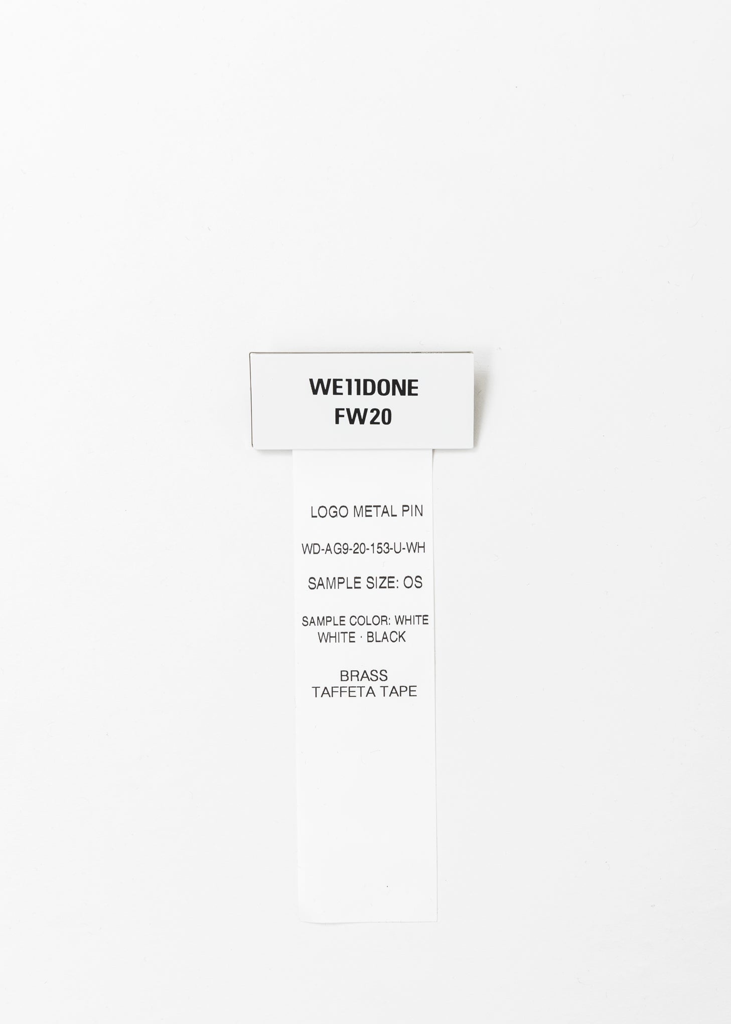 White Logo Metal Pin – 017 Shop