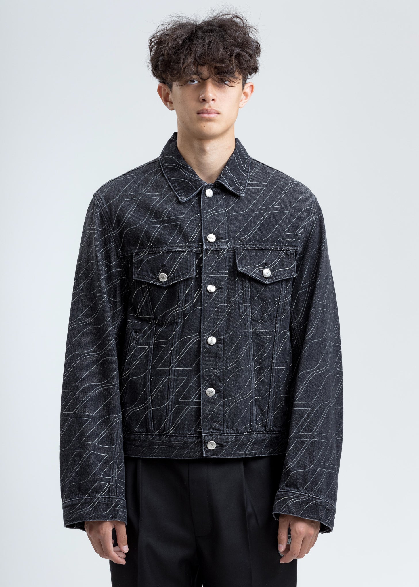 Grey Wool Oversized Sleeve Jacket (Glow In The Dark) – 017 Shop