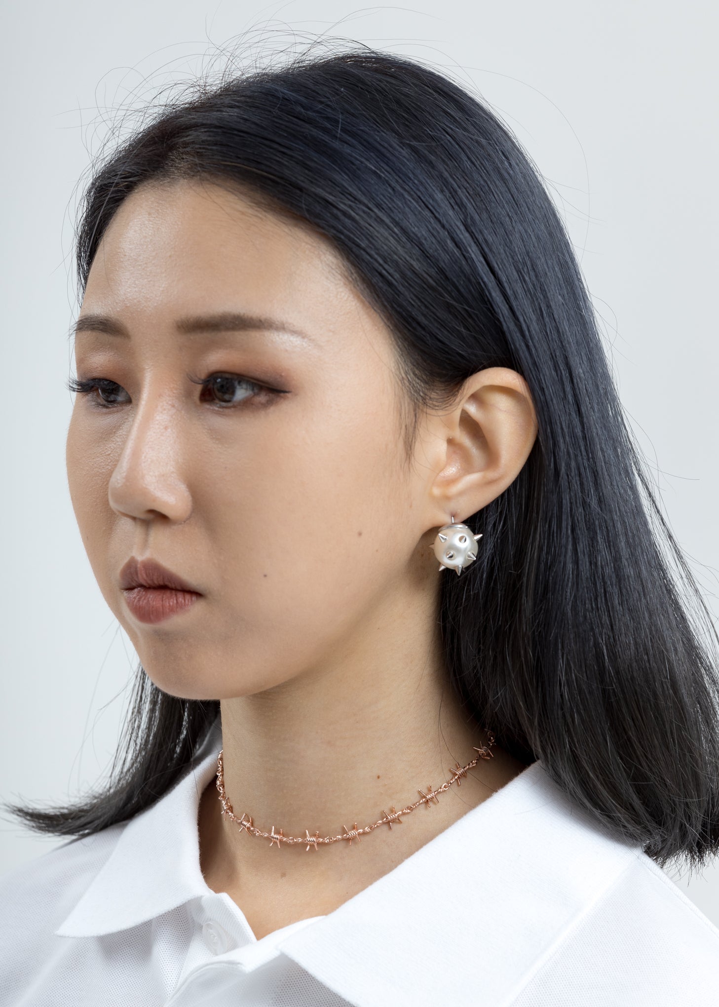 Rose Gold Barbed Wire Necklace – 017 Shop