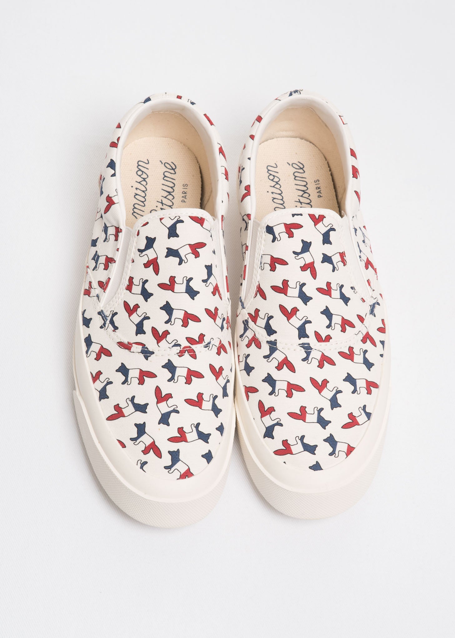 All Over Tricolor Fox Slip-On Sneaker – 017 Shop