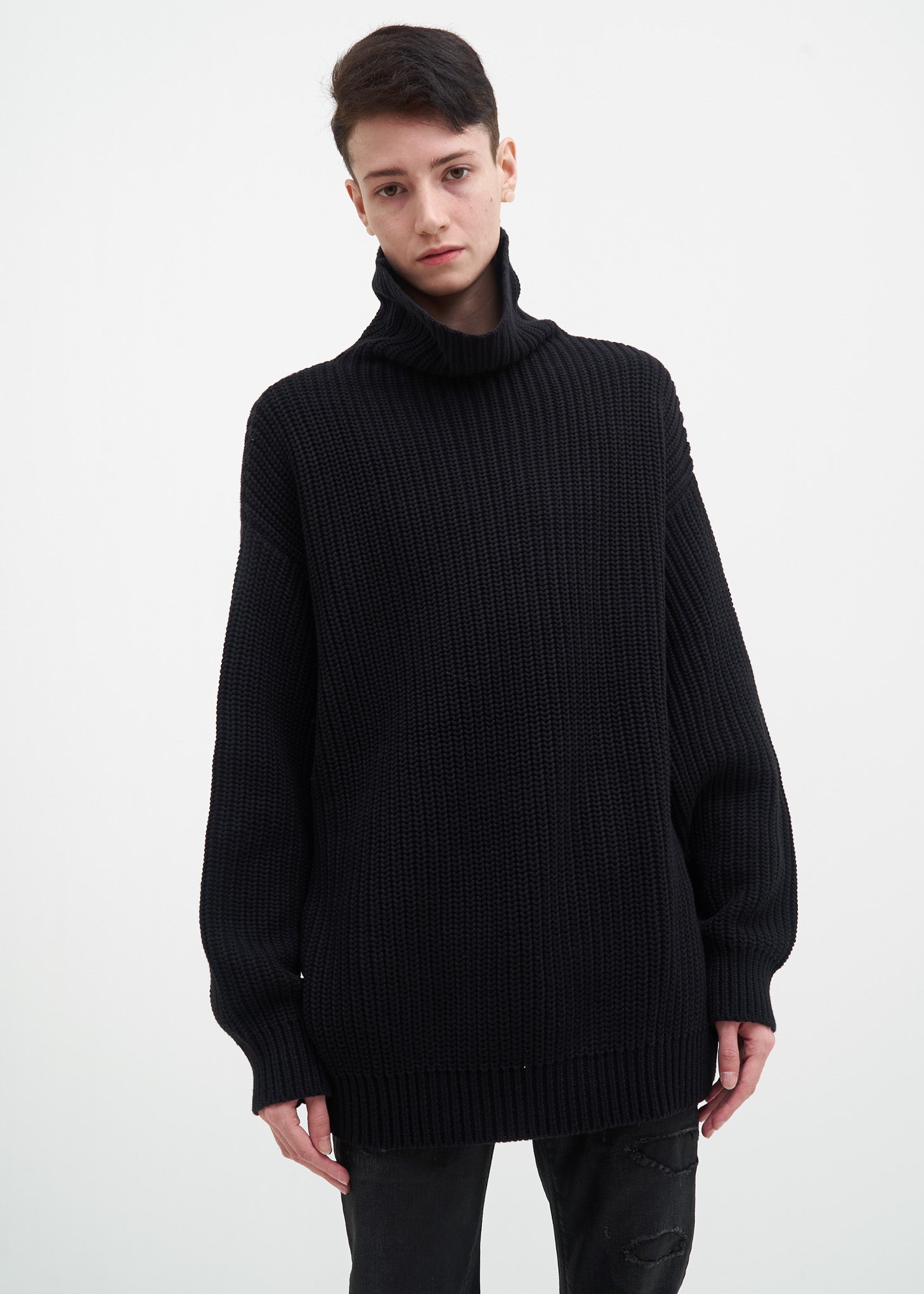 Black Oversized Night Vision Turtle Neck – 017 Shop