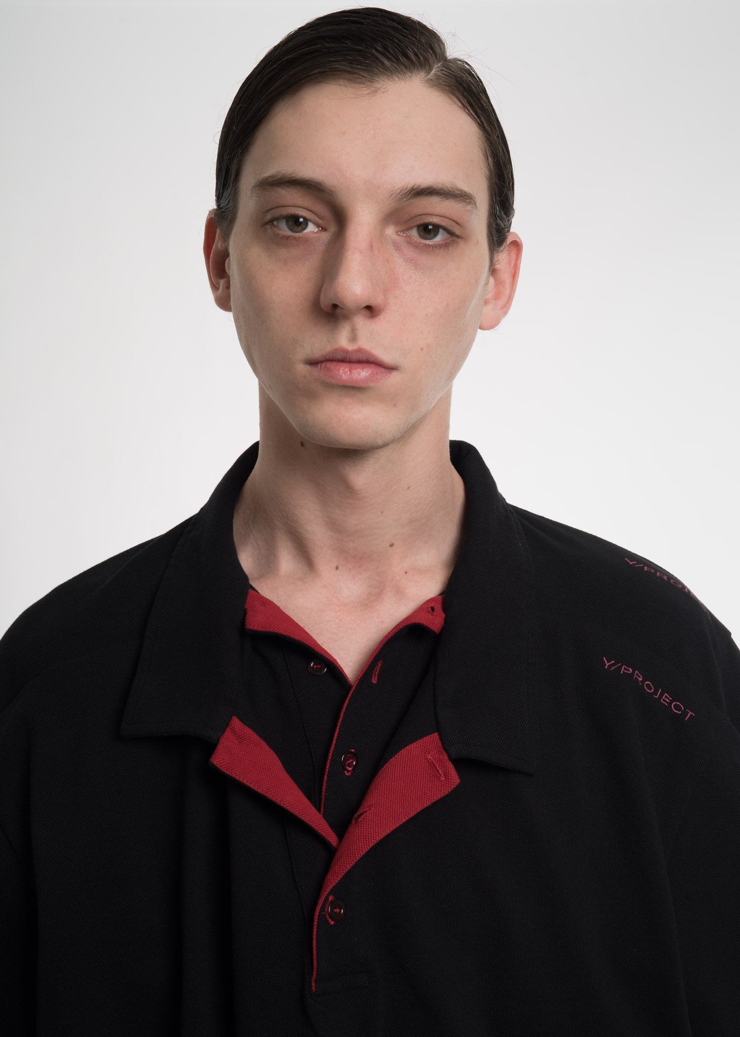 Black Double Layer Polo – 017 Shop